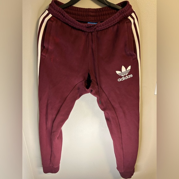 adidas | Pants | Adidas Maroon Joggers | Poshmark
